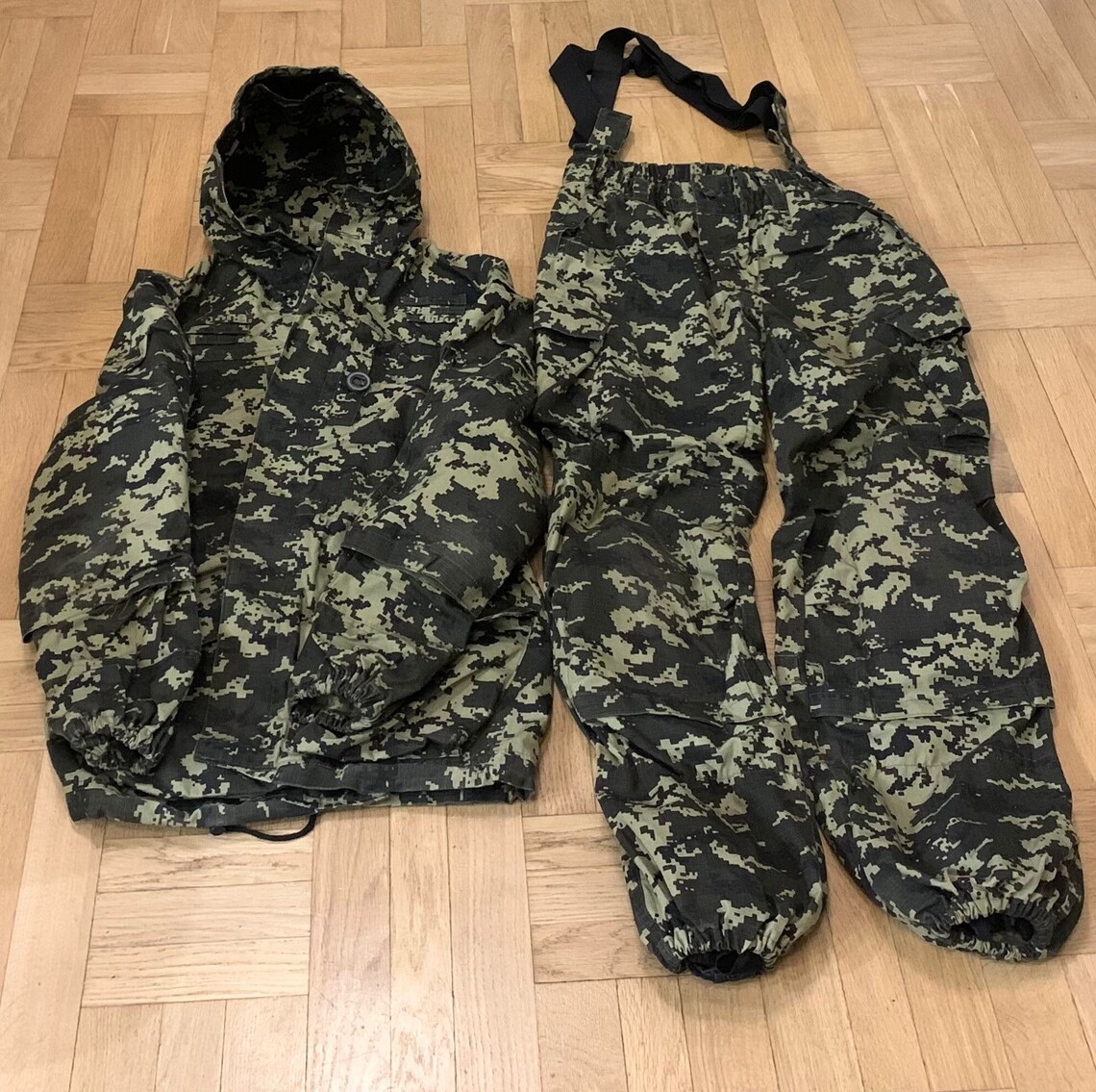 Ukrainian Camouflage Hooded Suit Military Combat Jacket and | Etsy