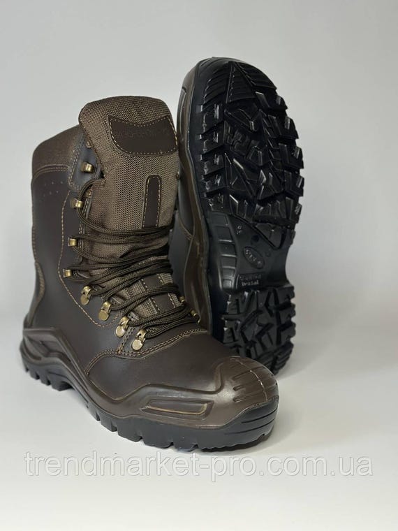 Ukrainian combat leather boots, Army special forces b… - Gem