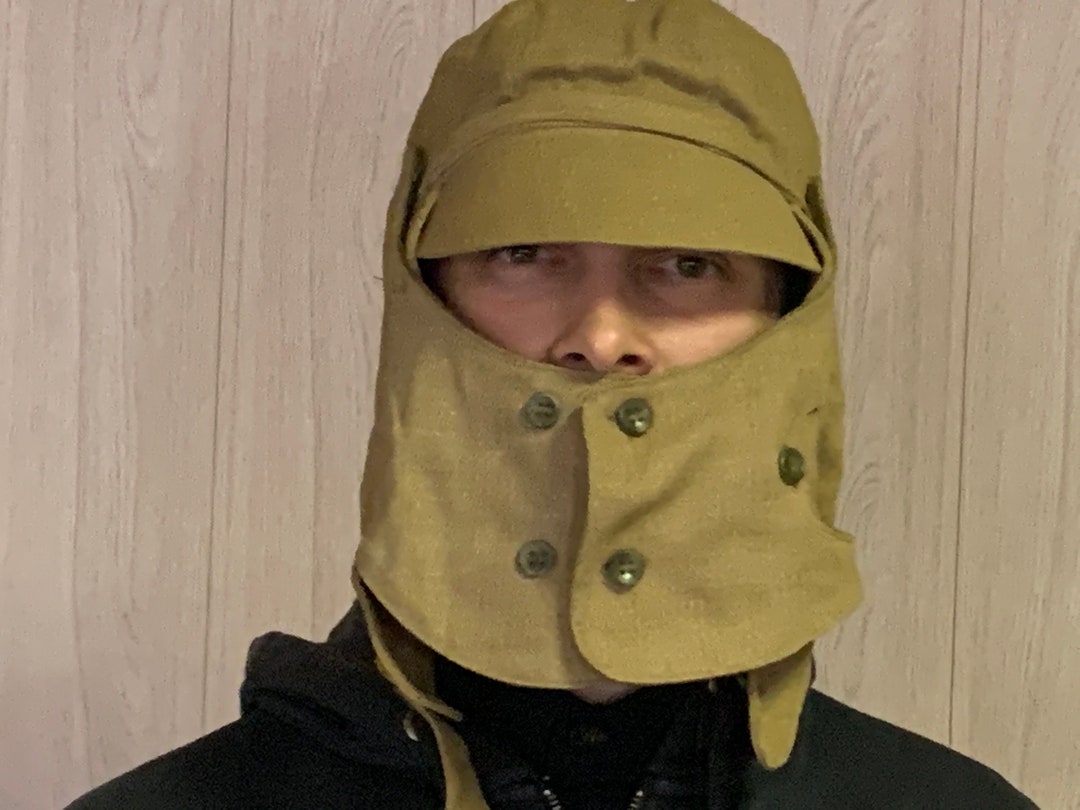 Vintage Military Peaked Cap With Mask, Military AFGHANISTAN Soldier's ...