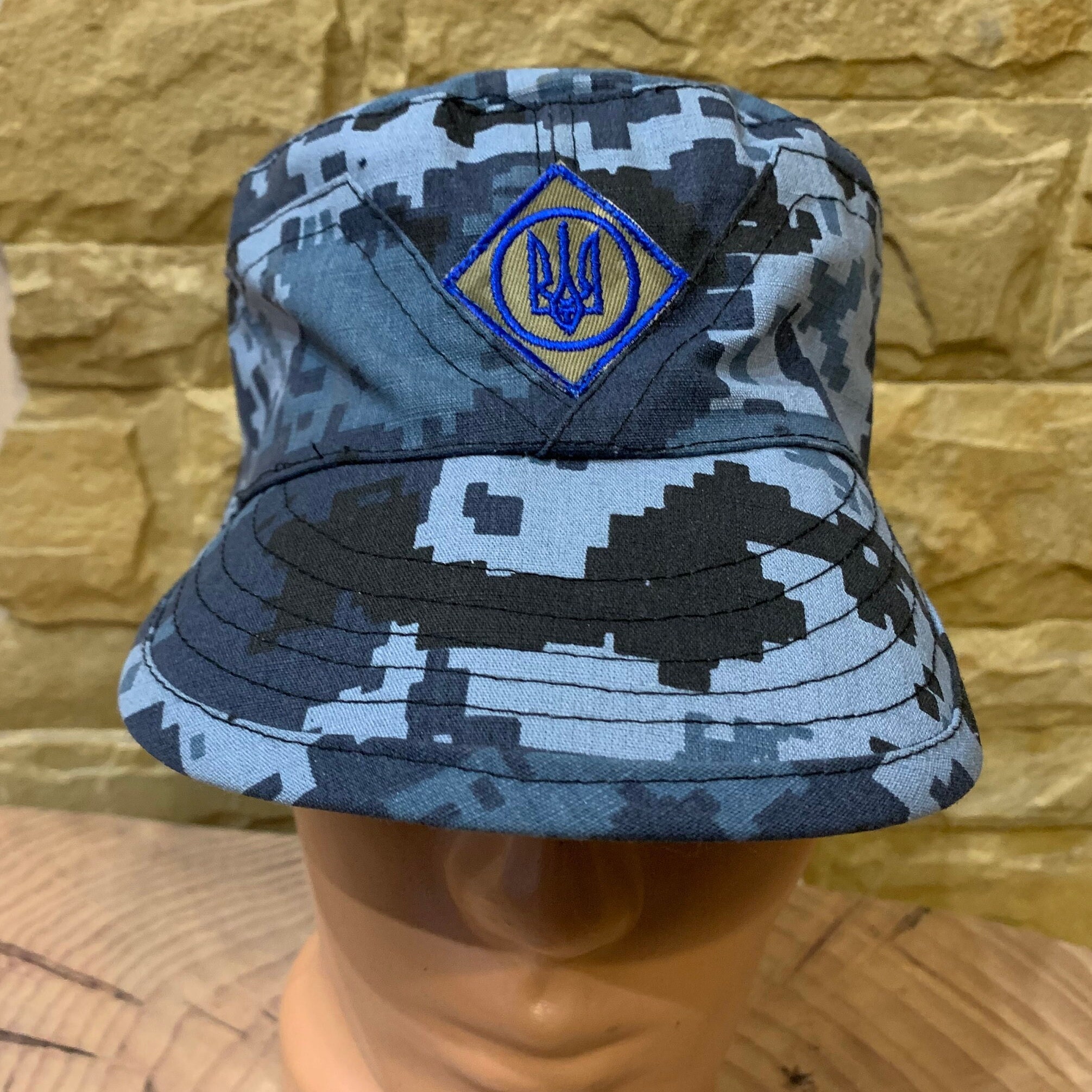 Ukrainian NAVAL Cap Camouflage Color, Military Camo Blue Pixel Mm-16f ...