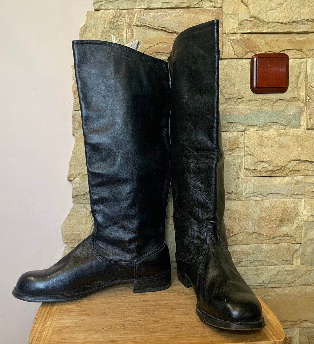 NEW US11 Soviet Chrome Boots, Leather Officer Boots of the USSR, Red ...