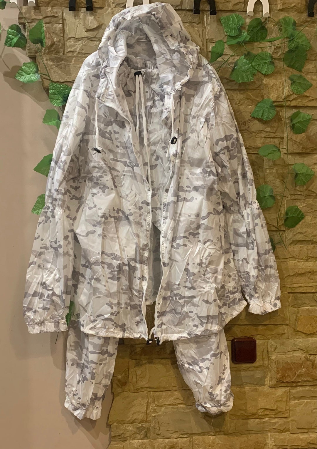 Camouflage Suit Winter With Balaclava, Camouflage Coat White Multicam ...