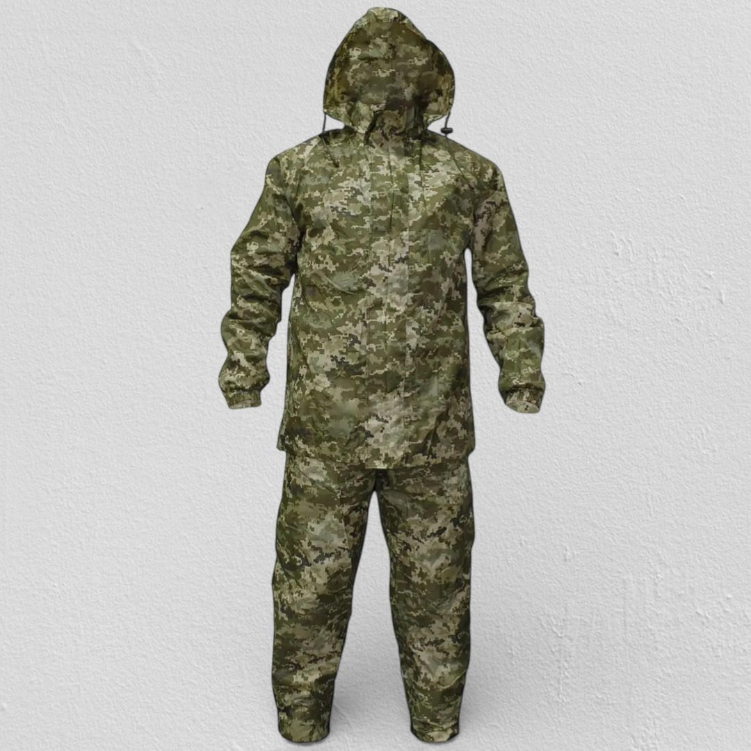 Ukrainian Military Rain Suit MM-14 Pixel – Windproof Waterproof Jacket ...