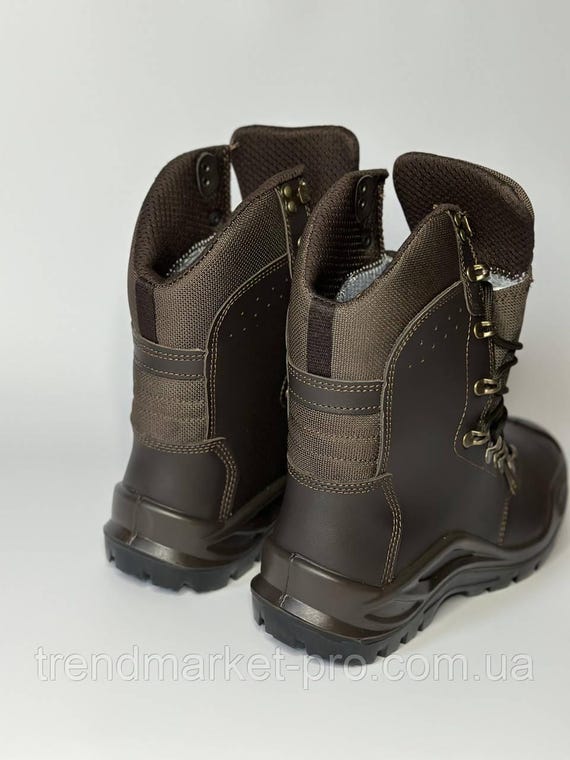Ukrainian combat leather boots, Army special forces b… - Gem