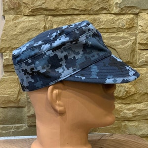 Ukrainian NAVAL Cap Camouflage Color, Military Camo Blue Pixel Mm-16f ...