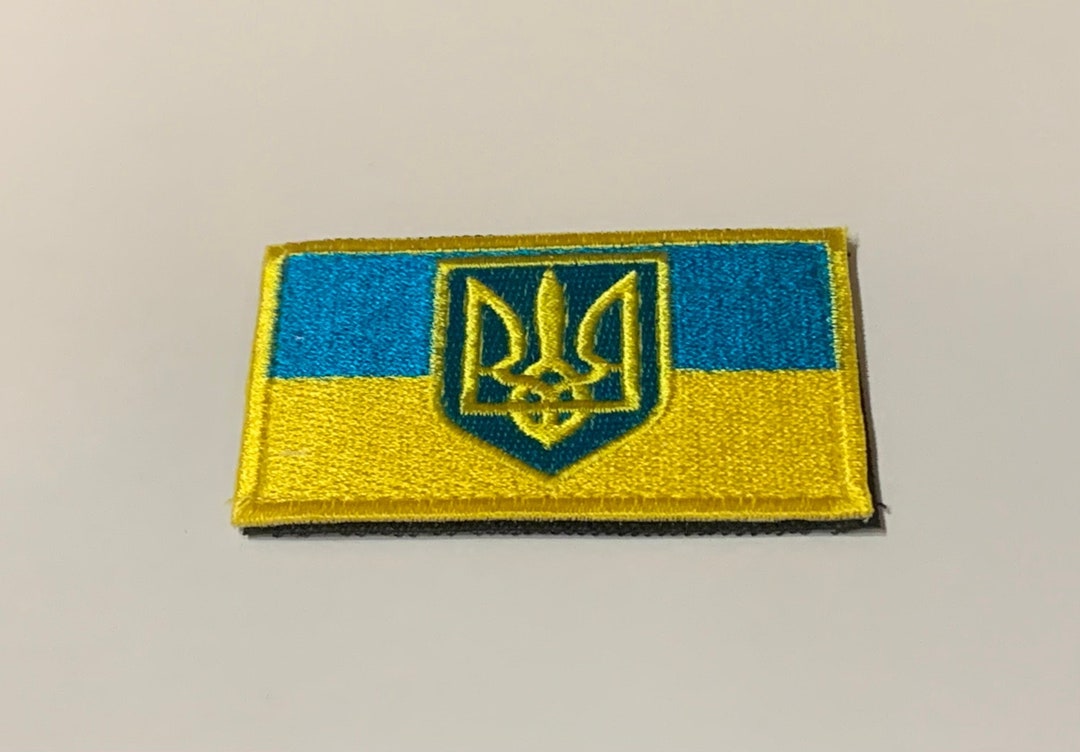 Ukrainian National Flag Chevron, Military Army Patch, Tryzub Symbol ...