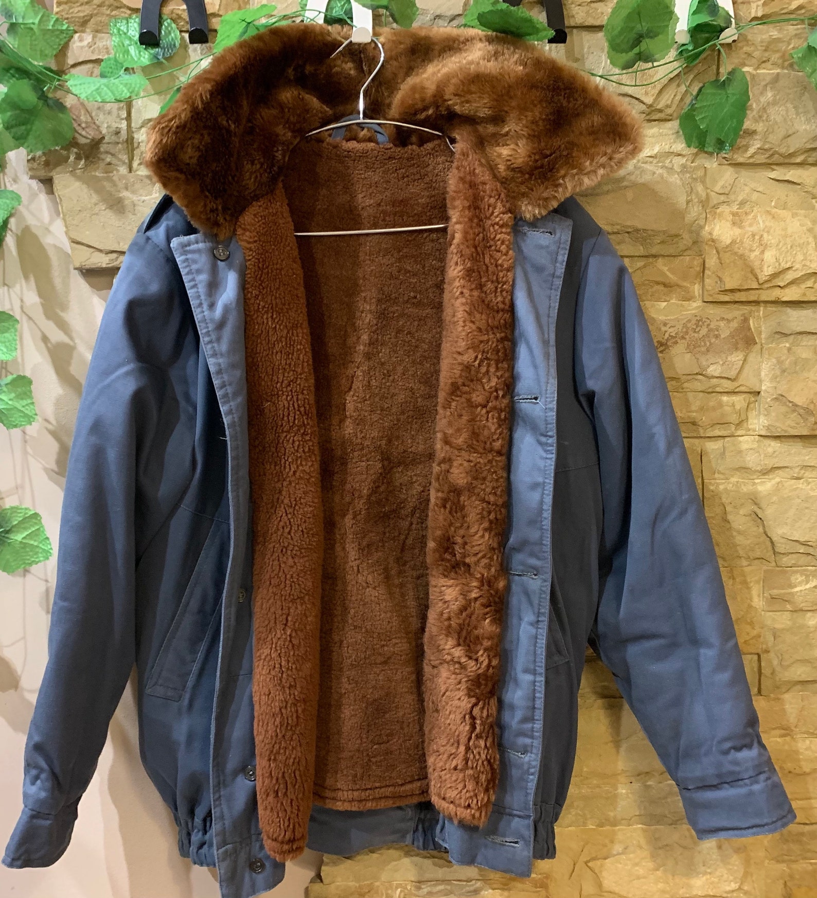 Soviet flight jacket with fur Genuine combat sheepskin jacket | Etsy