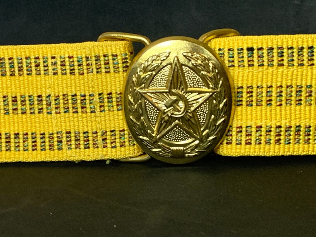 Ceremonial Military Belt Officers With Gold Buckle for Uniform, 1980s ...