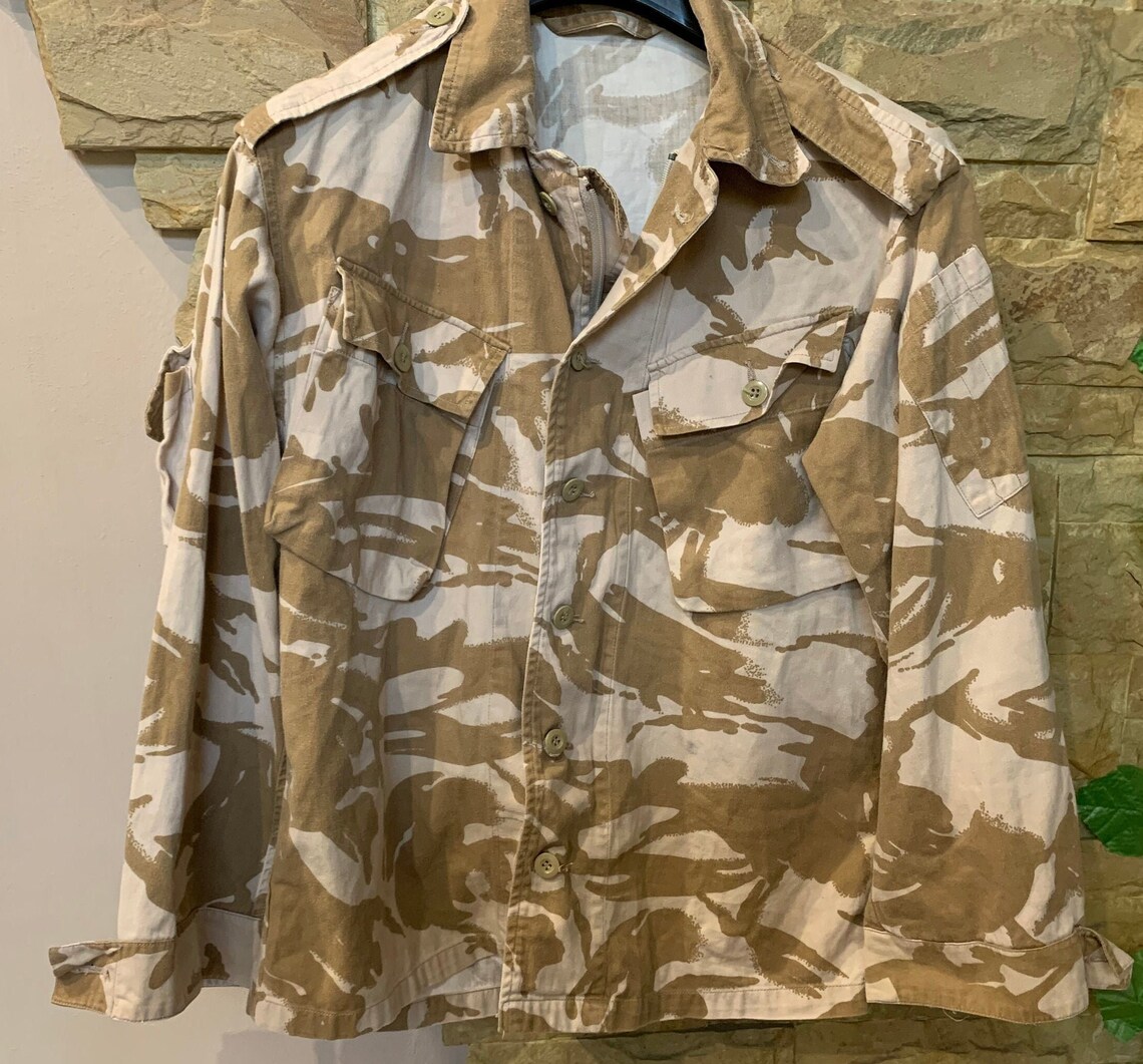 Vintage British Army Jacket Combat Lightweight Desert DPM - Etsy