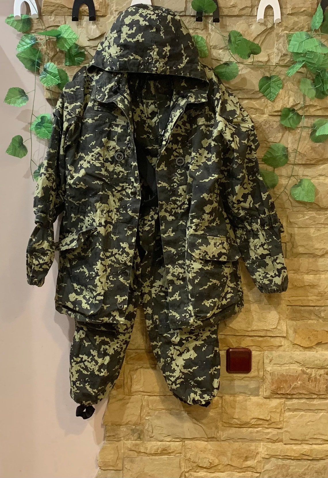 Ukrainian Camouflage Hooded Suit Military Combat Jacket and | Etsy