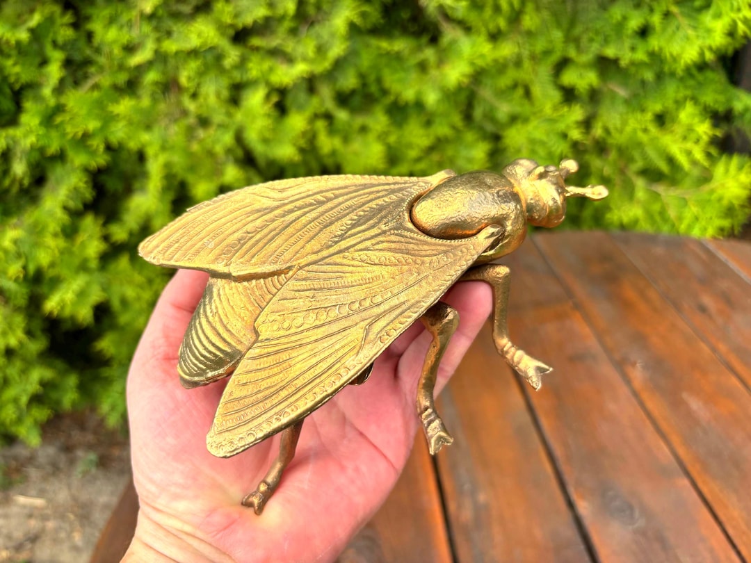 Vintage Large Brass Smoke Ashtray Trinket Box Smoker Gift - Etsy