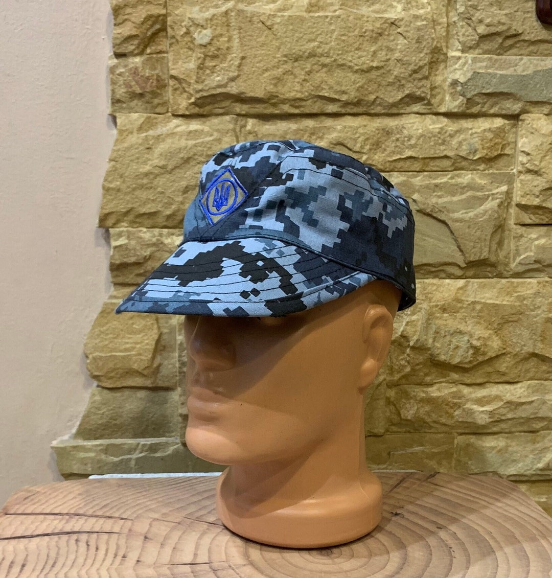 Ukrainian NAVAL Cap Camouflage Color, Military Camo Blue Pixel Mm-16f ...