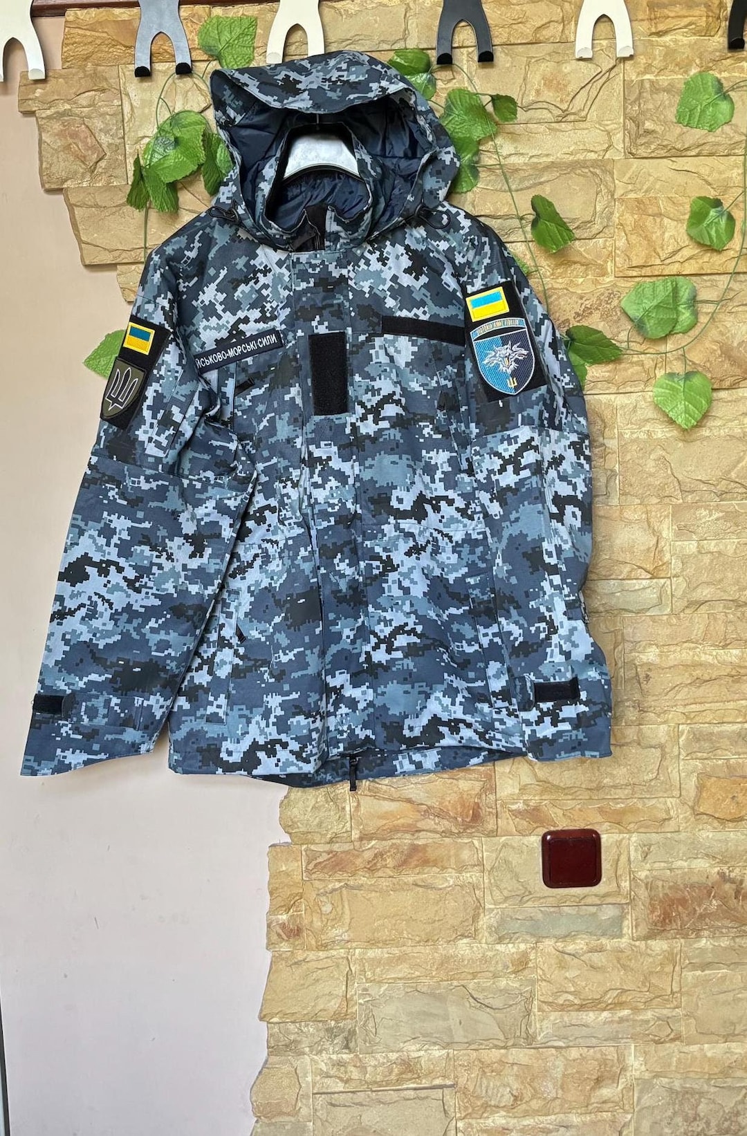 Ukrainian Army NAVY Military Jacket With Hood, Combat Camouflage Jacket ...