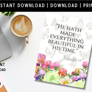 Ecclesiastes Bible Scripture Poster | Scripture Wall Art | Office Wall ...