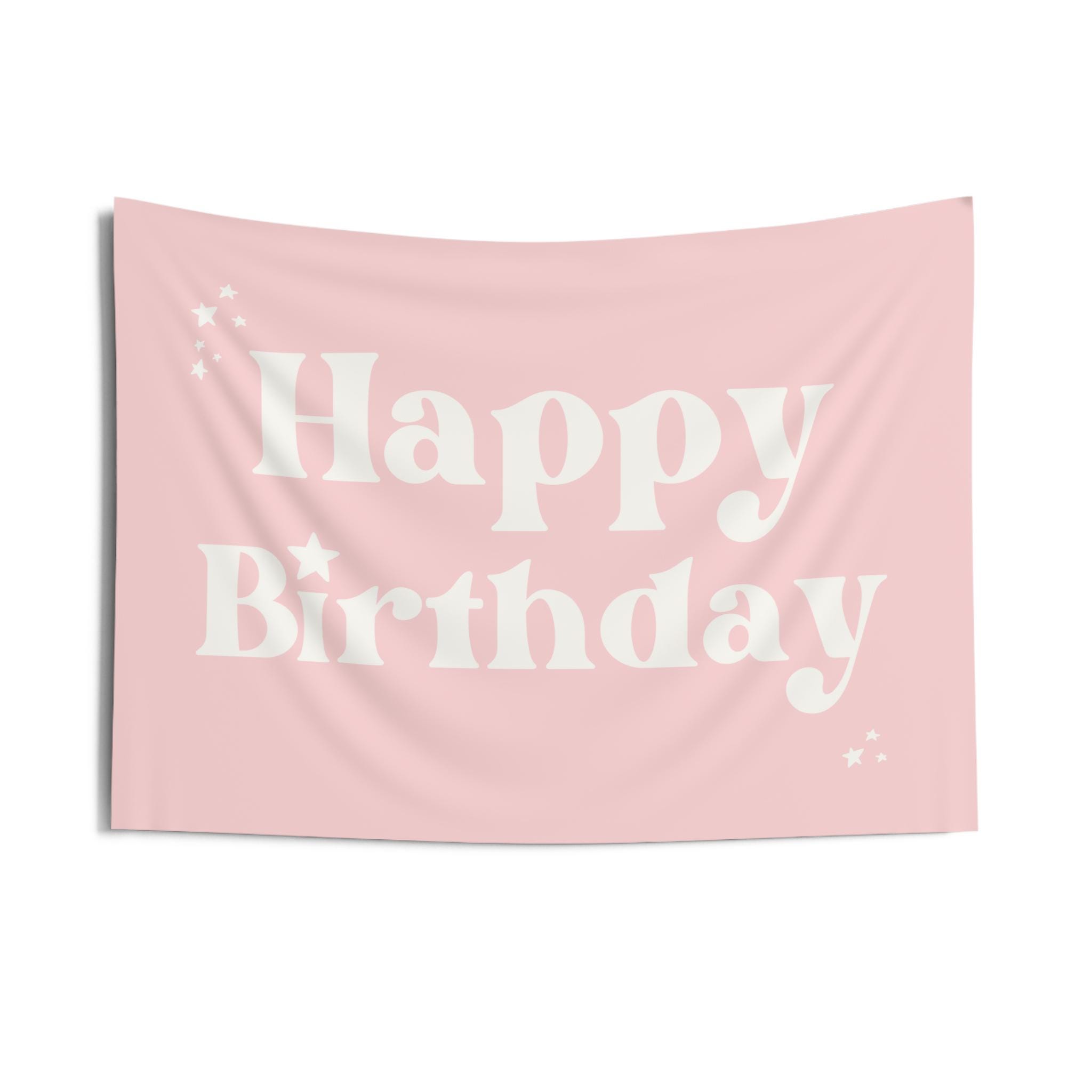 Pink Happy Birthday Banner - Etsy