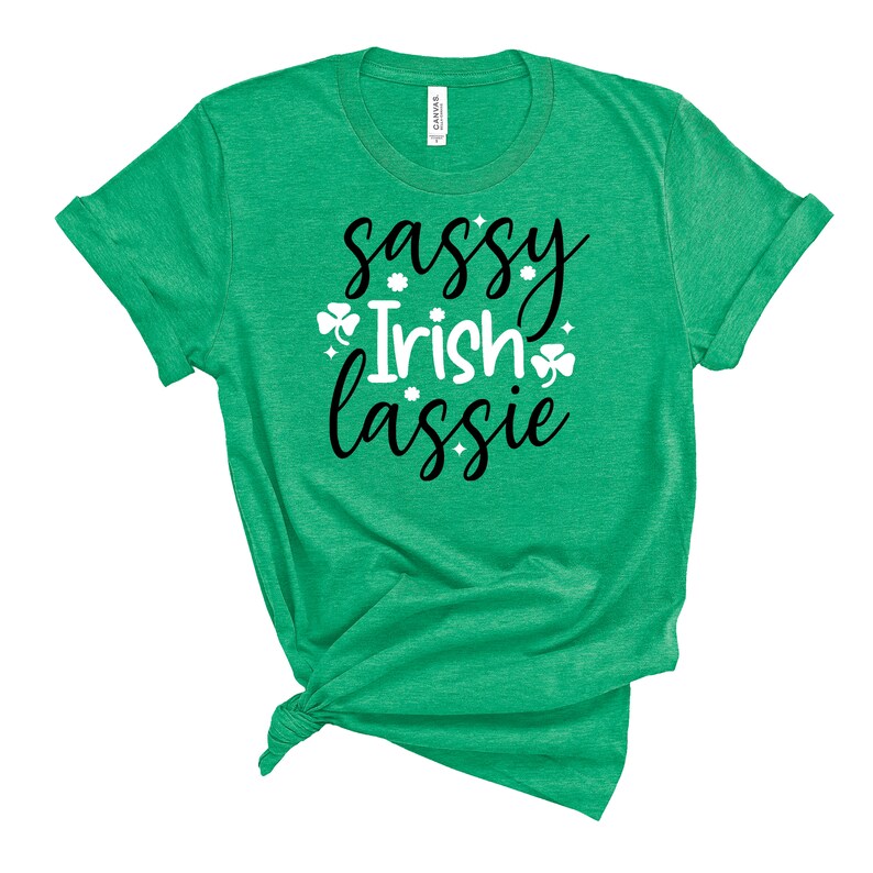 St Patricks Day Sassy Irish Lassie T-shirt - Etsy