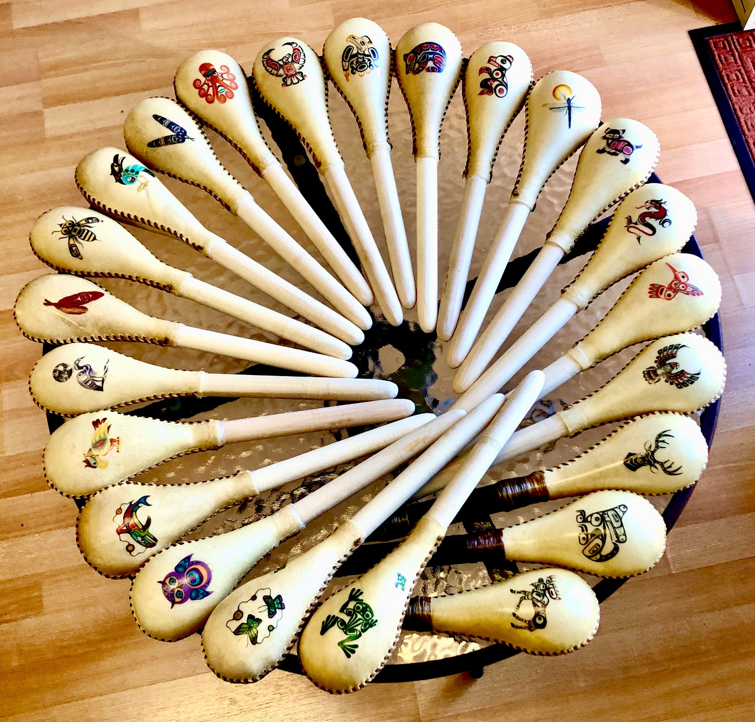 Deer Hide Rattle With Image - Etsy