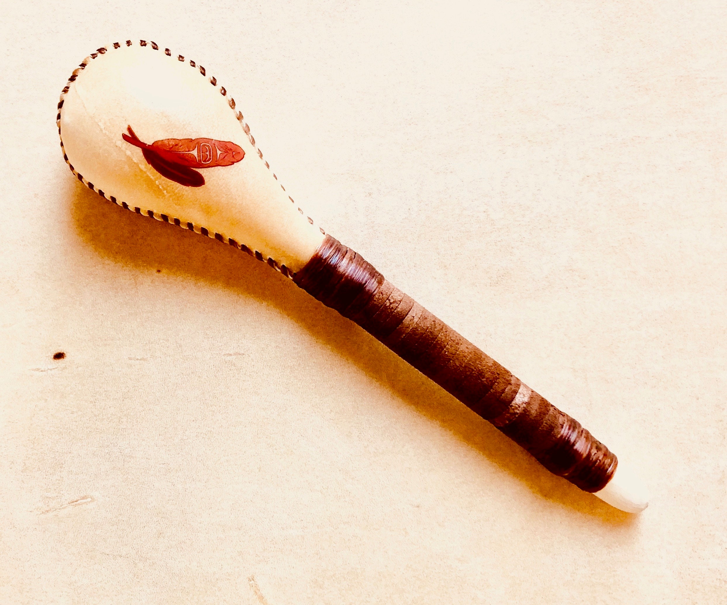 Deer Hide Rattle With Image - Etsy