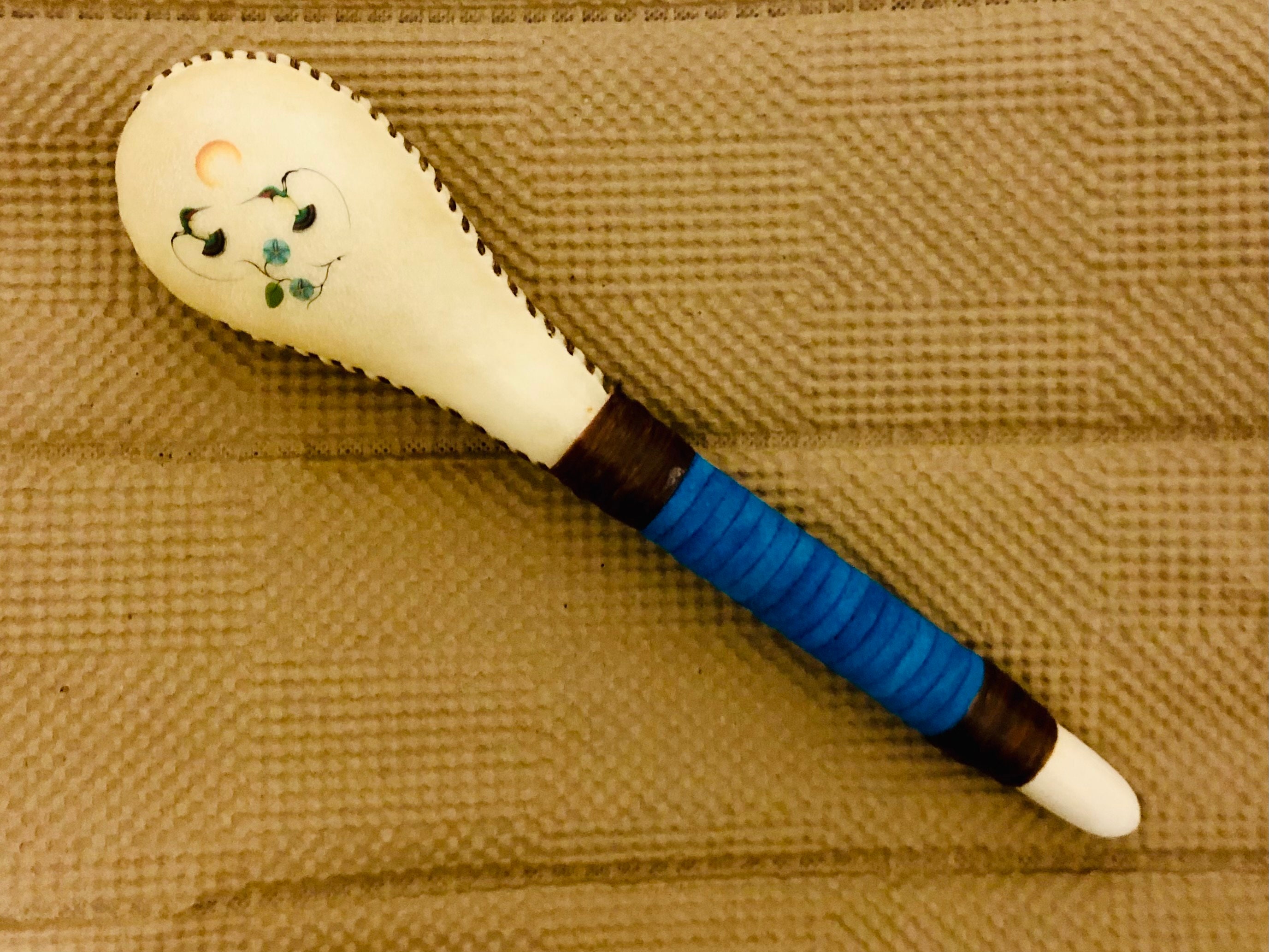 Deer Hide Rattle With Image - Etsy Canada