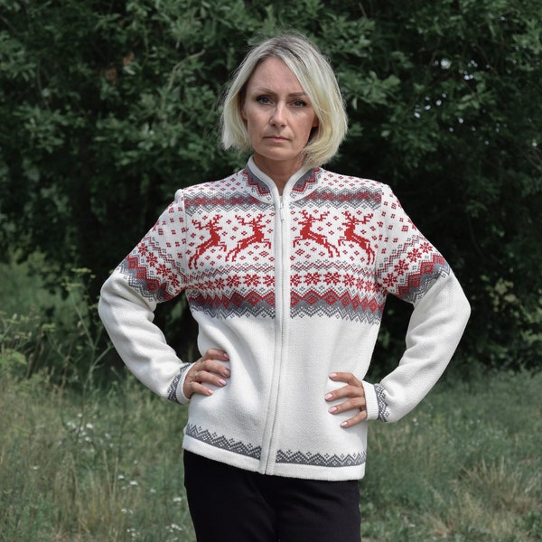Nordic Sweater Red - Etsy