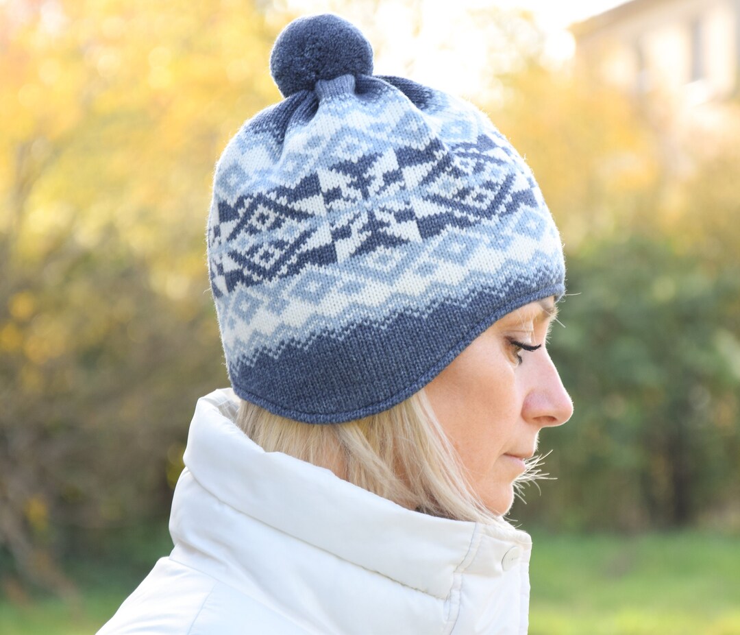 Traditional Scandinavian Woolen Winter Hat With Nordic Fair Isle ...