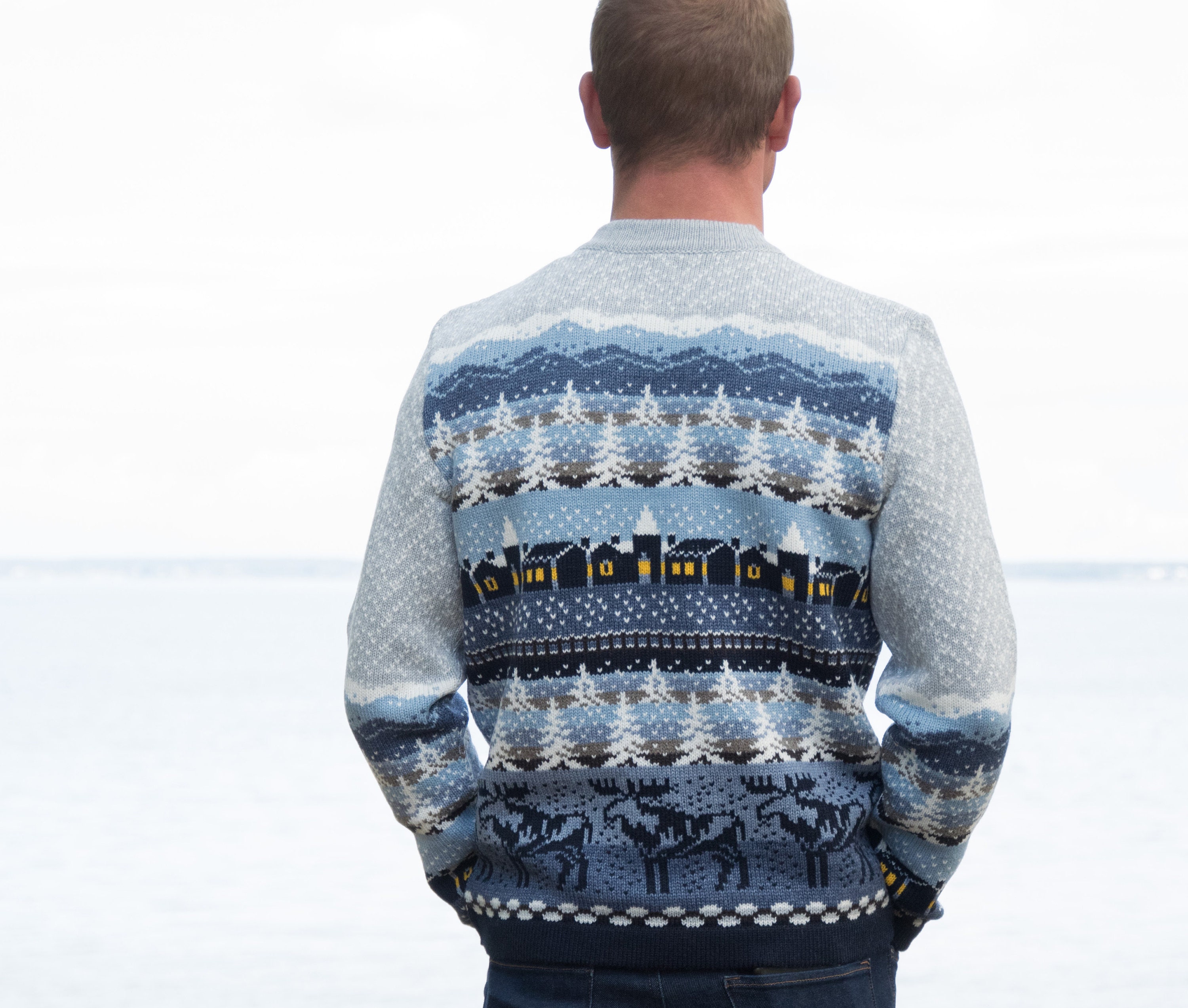 Woolen Winter Fair Isle Cardigan Scandinavian Woolen Jumper - Etsy