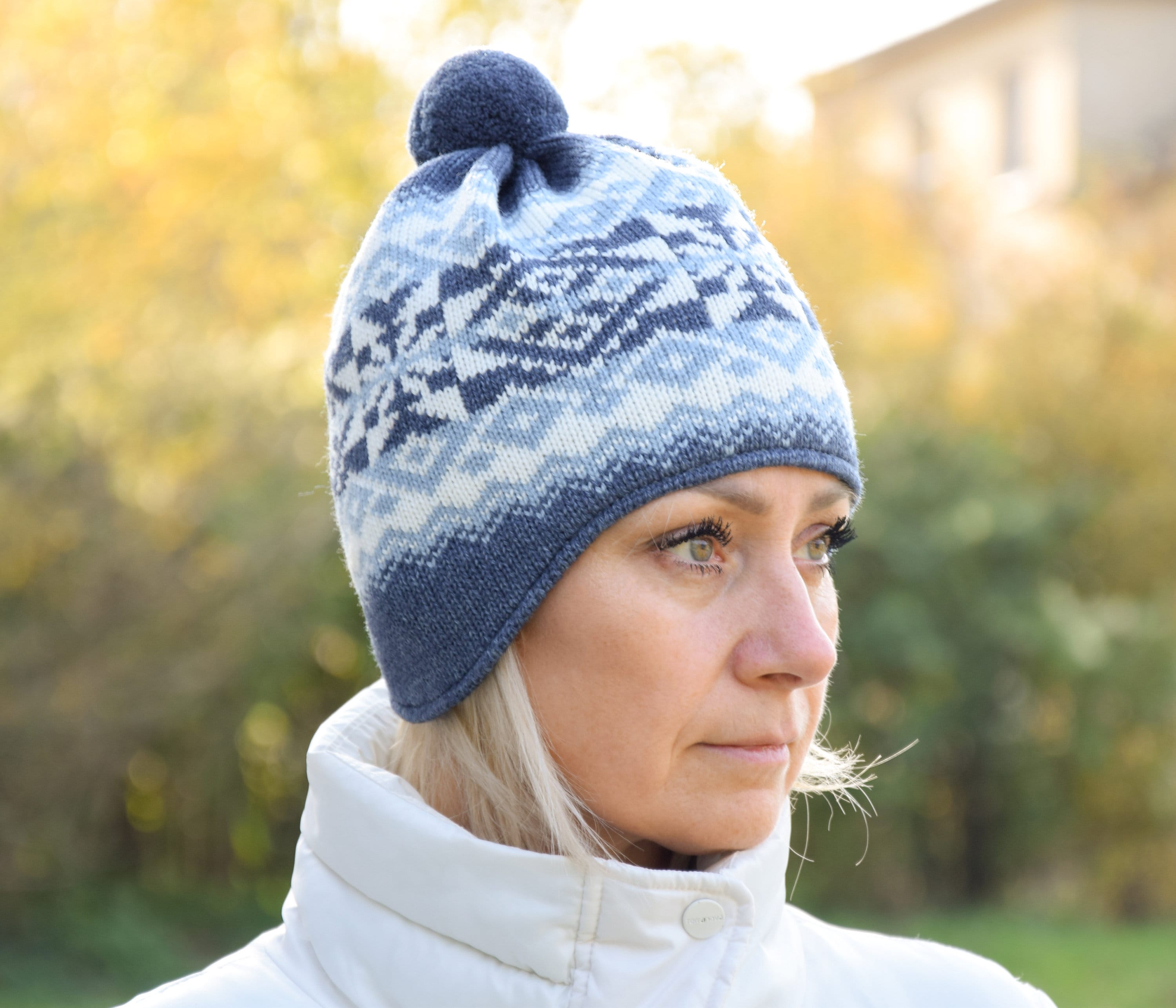 Traditional Scandinavian Woolen Winter Hat With Nordic Fair - Etsy