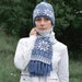 Thick Scandinavian Winter Scarf Blue Nordic Icelandic Woolen Winter Set ...