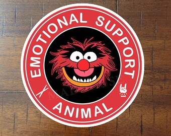 Emotional Support Animal Sticker - Etsy
