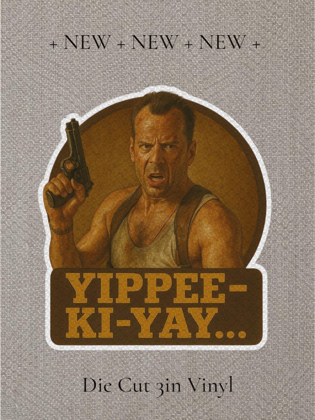 Yippee-ki-yay Sticker – Funny Action Movie Quote Vinyl Decal for ...
