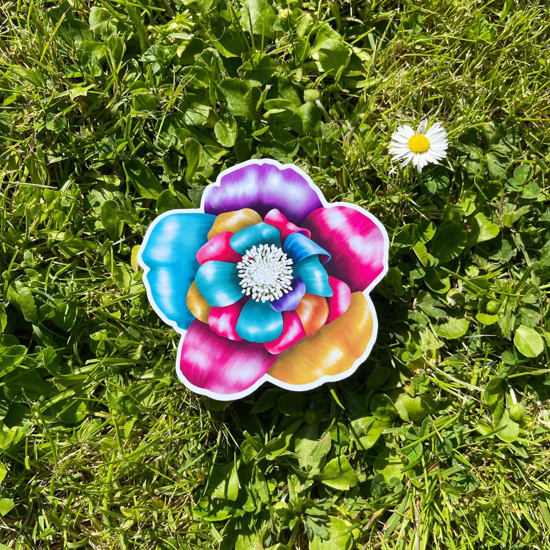 LARGE Melancholy Clowny Clown Flower Sticker Large Botanical Sticker ...