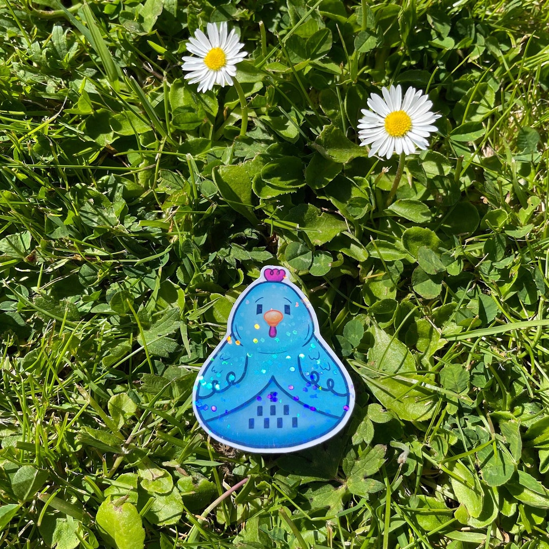 Small Blue Chicken Glitter Sticker Stardew Valley SDV Cozy Gamer Vibes ...