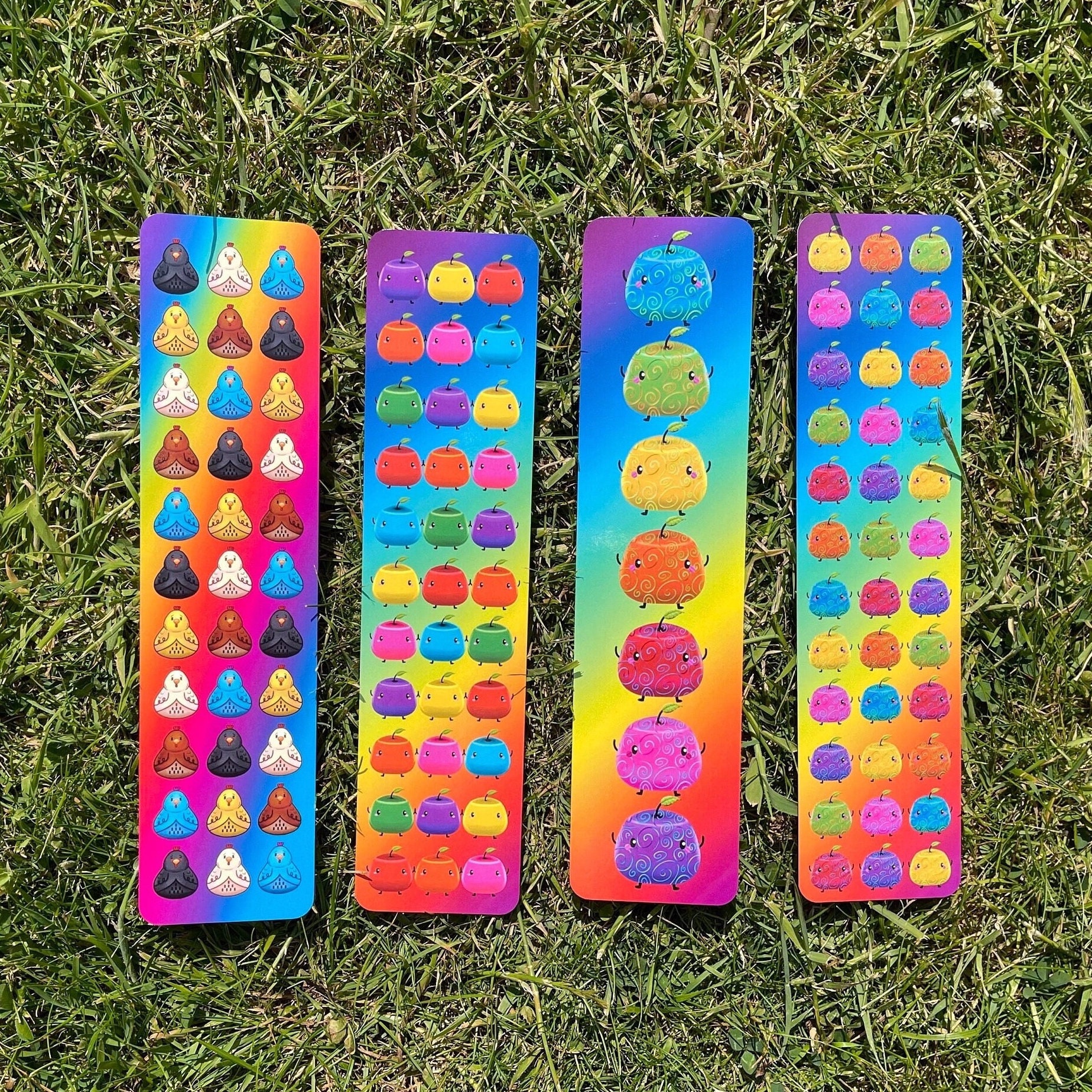 4pc Rainbow Junimo & Chicken Bookmark Set SDV Cozy Gamer Vibes Stardew ...