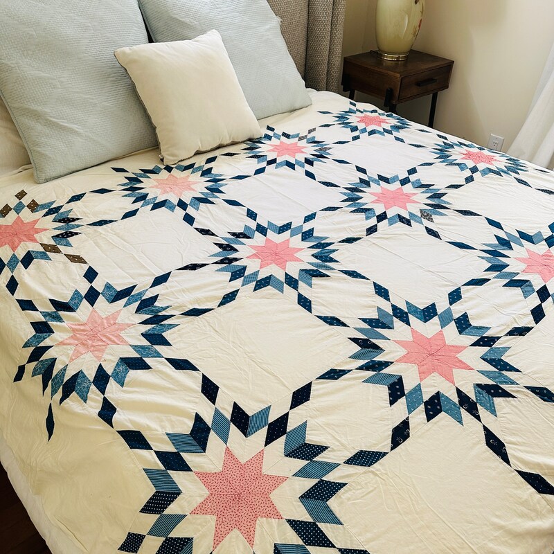 Blue Star Quilt - Etsy