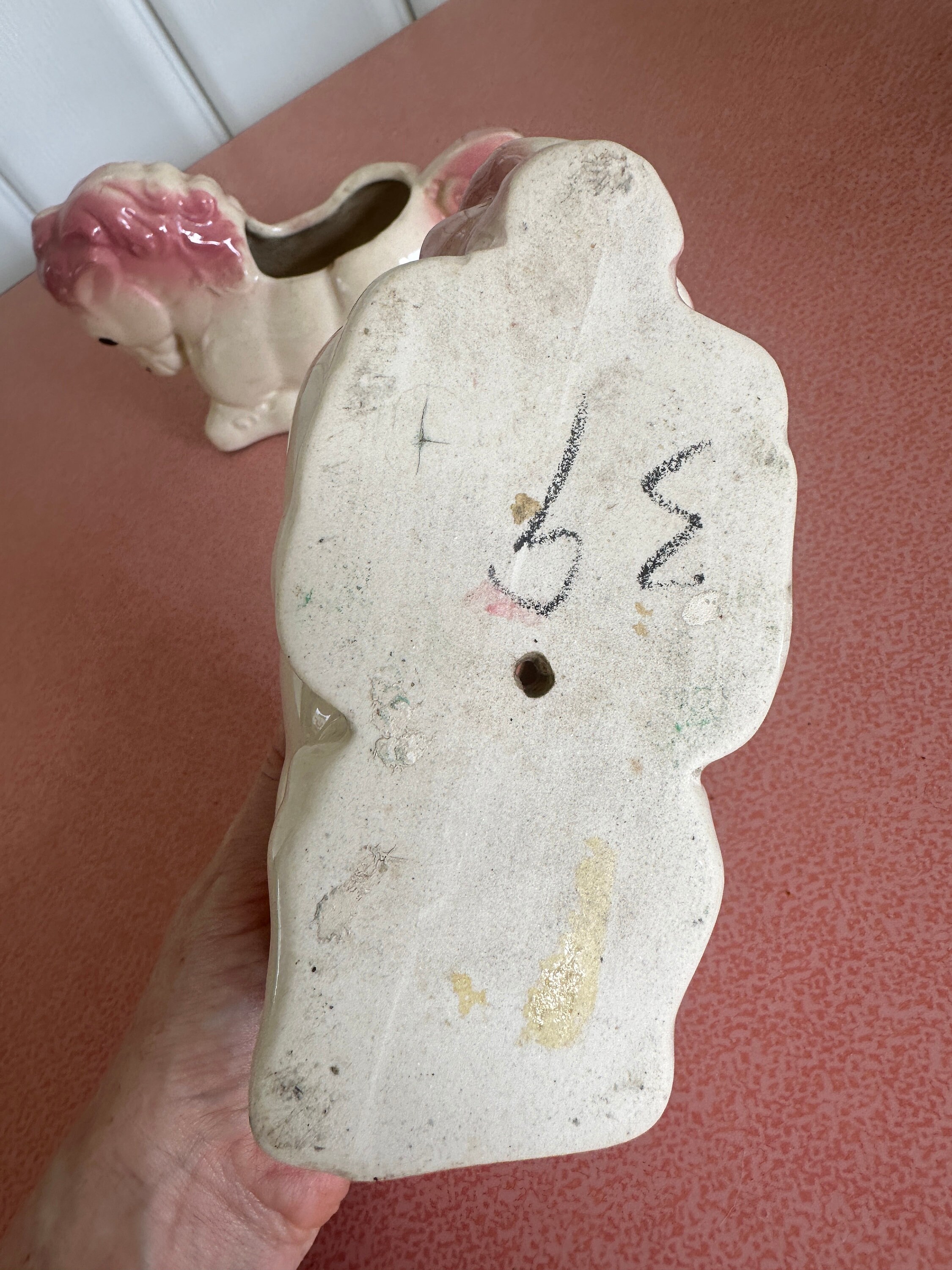 Cute Unicorns, Modern Mid-century Decor Vase, Pink and Cream Pearly White, Girly Unicorn Lovers ...