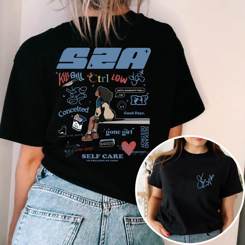 90s Vintage SZA SOS Full Tracklist Tee, SZA Tee, Sza S.O.S Tour Shirt ...