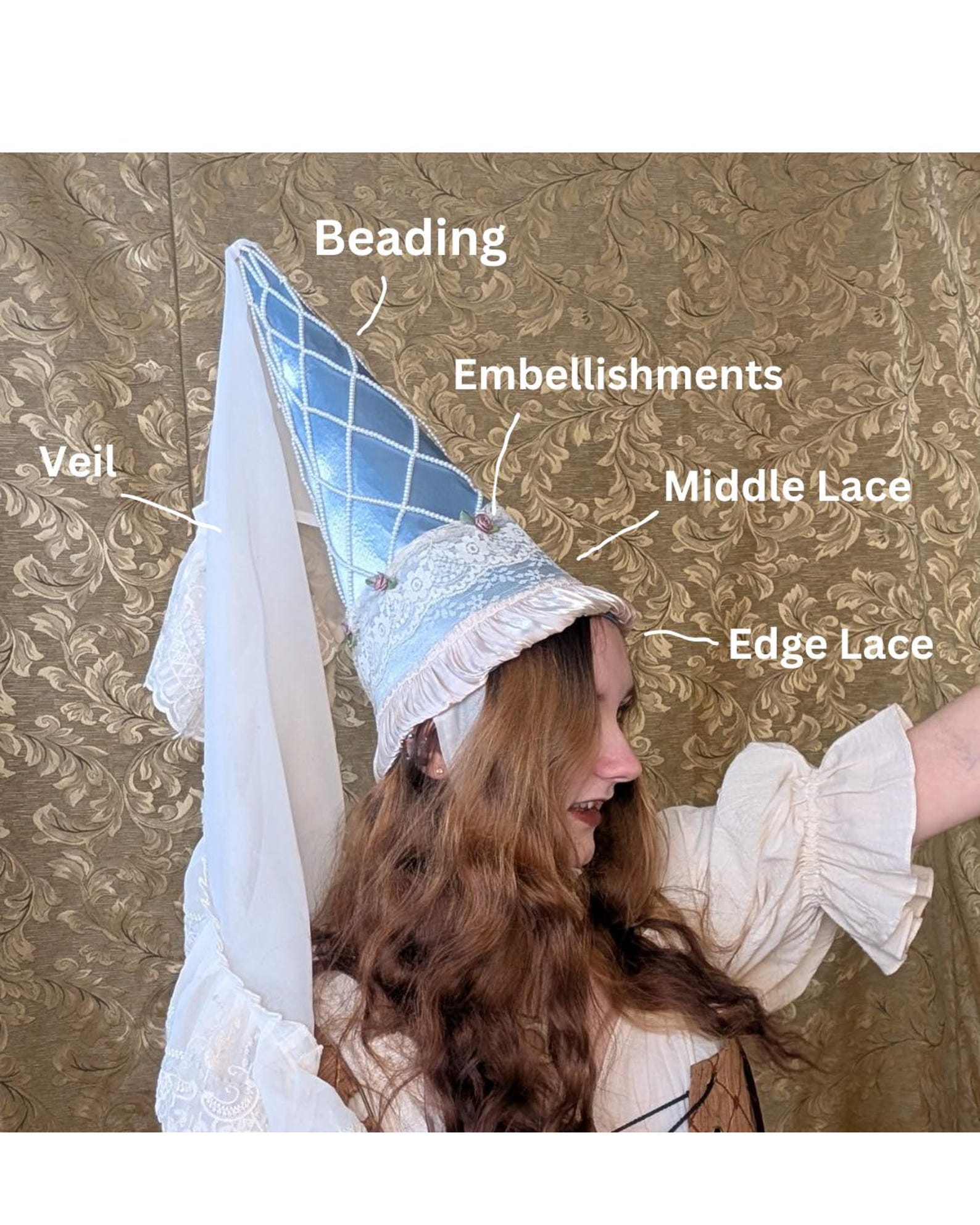 Custom Princess Hat -medieval Hennin Hat - Etsy