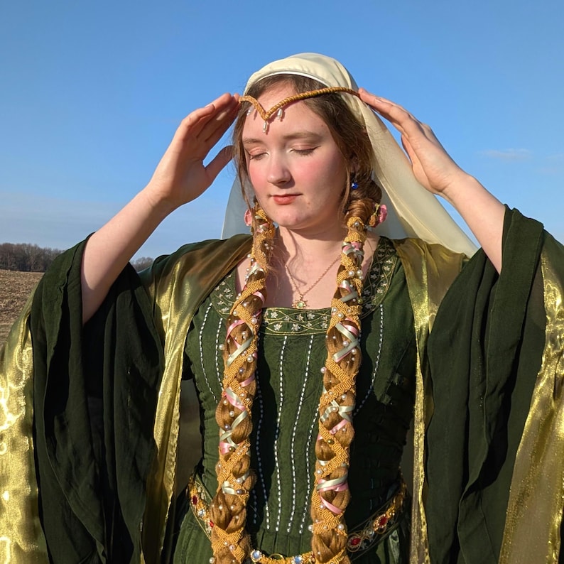 Beaded Princess Braids | Medieval Fantasy Hair Extensions - Etsy