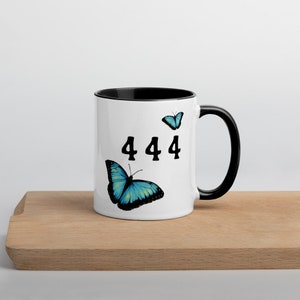 444 Angel Number Blue Butterfly Synchronicity Numerology Law - Etsy
