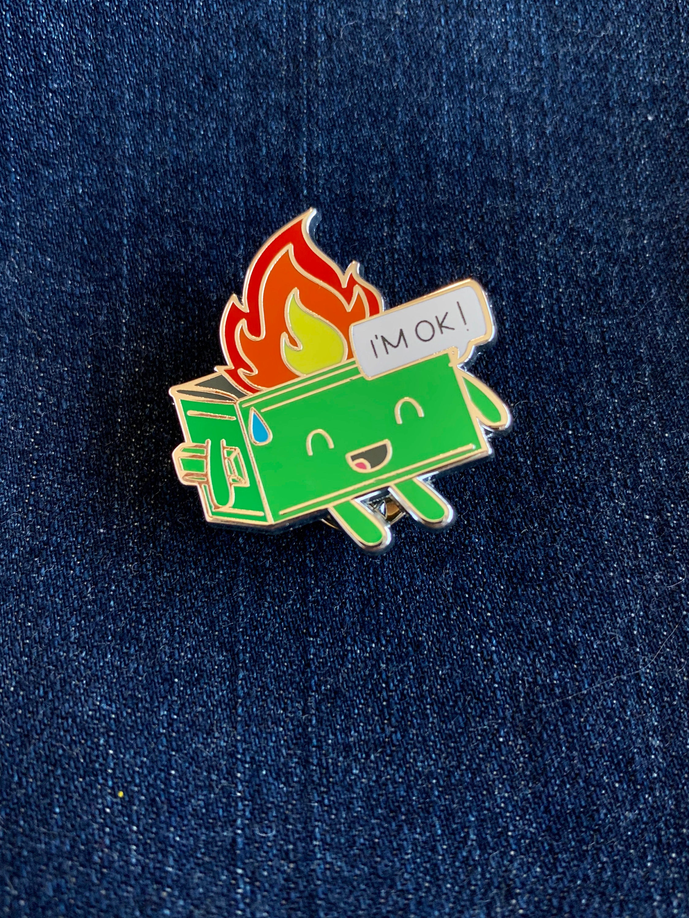 Dumpster Fire Pin - Etsy