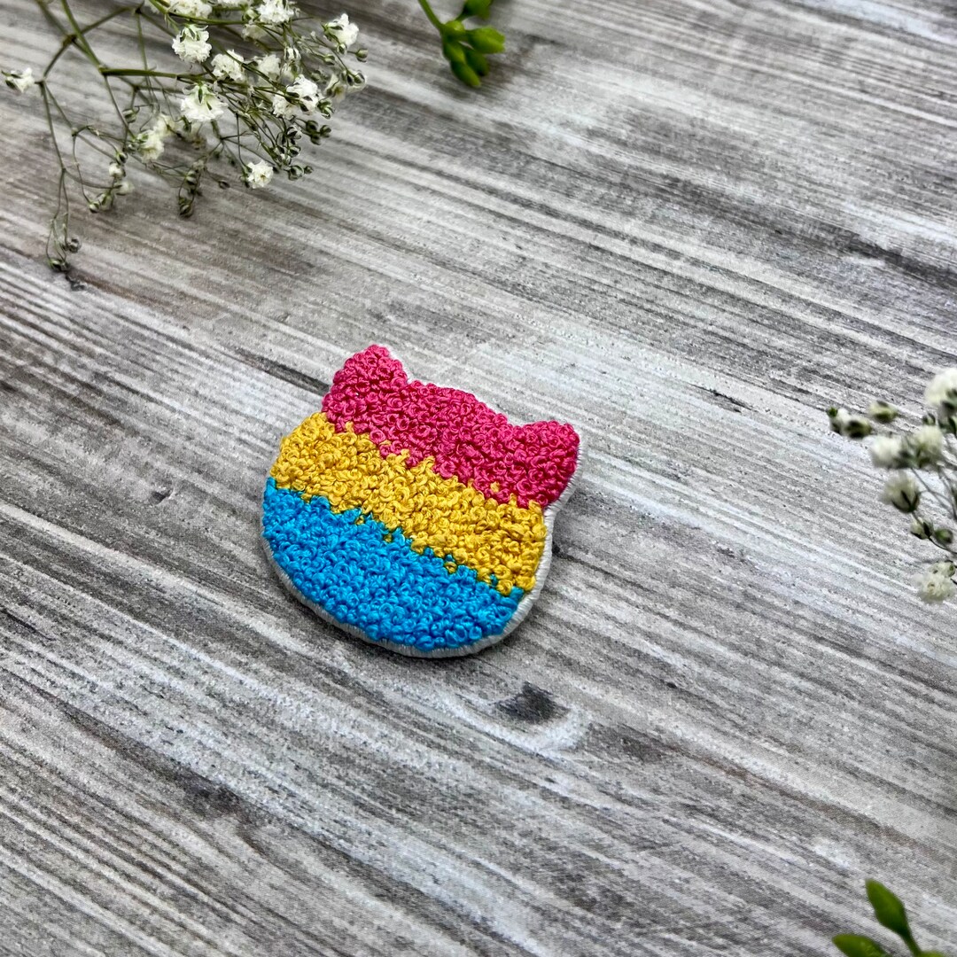 LGBTQ+ Pride Pin Brooch / Pansexual Flag / Cat Pin - Etsy