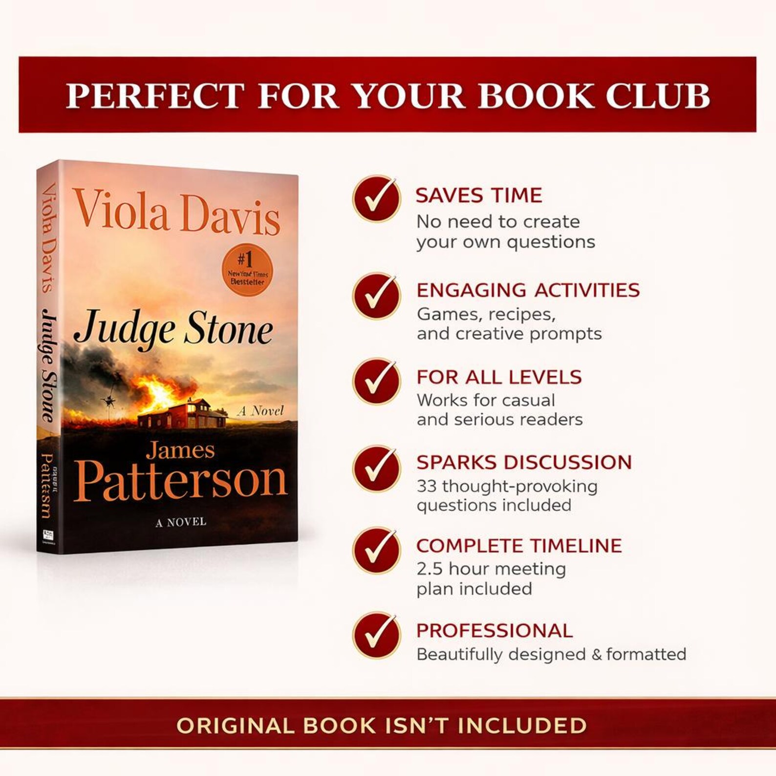 Judge Stone Book Club Guide Book Club Games Book Discussion Questions ...