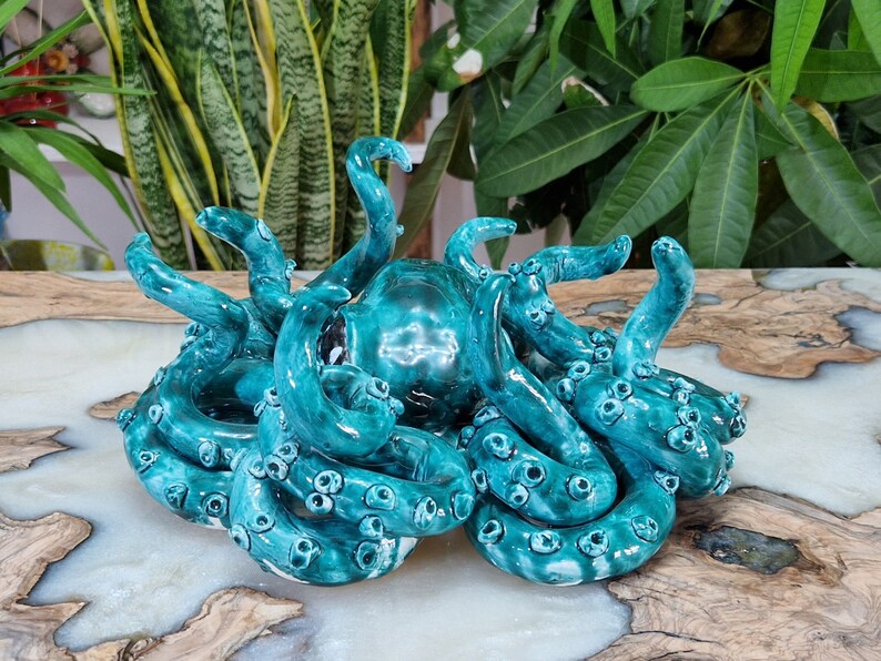 Sicilian Artisan Ceramic Octopus, Unique Pieces, Sicilian Ceramics ...