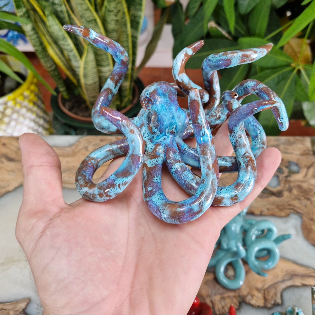 Multicolored Ceramic Octopus, Handmade, Artisanal, Unique Pieces ...