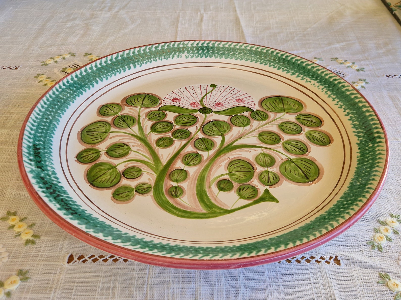 30 Cm Plate in Sicilian Aeolian Ceramic, Wall Plate, Flat Plate ...