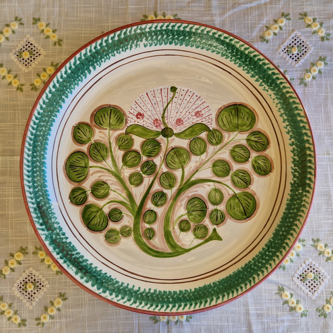 30 Cm Plate in Sicilian Aeolian Ceramic, Wall Plate, Flat Plate ...