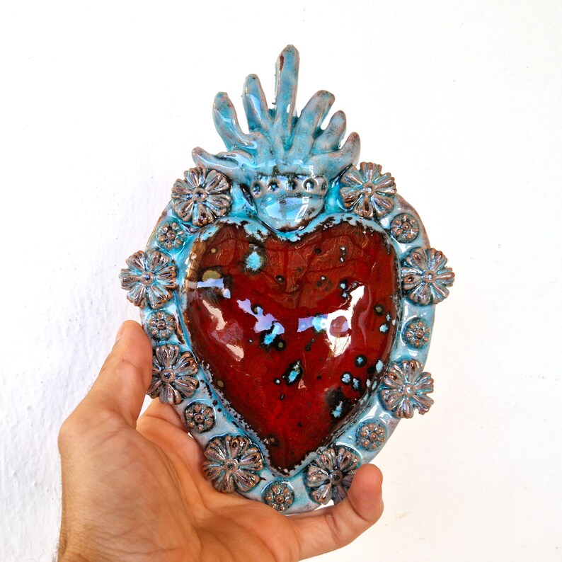 Ceramic Heart Sacred Heart Heart of God Ancient Heart - Etsy