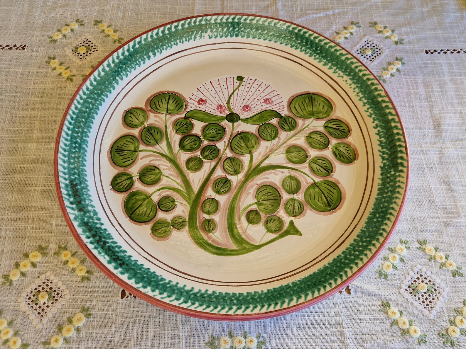 30 Cm Plate in Sicilian Aeolian Ceramic, Wall Plate, Flat Plate ...