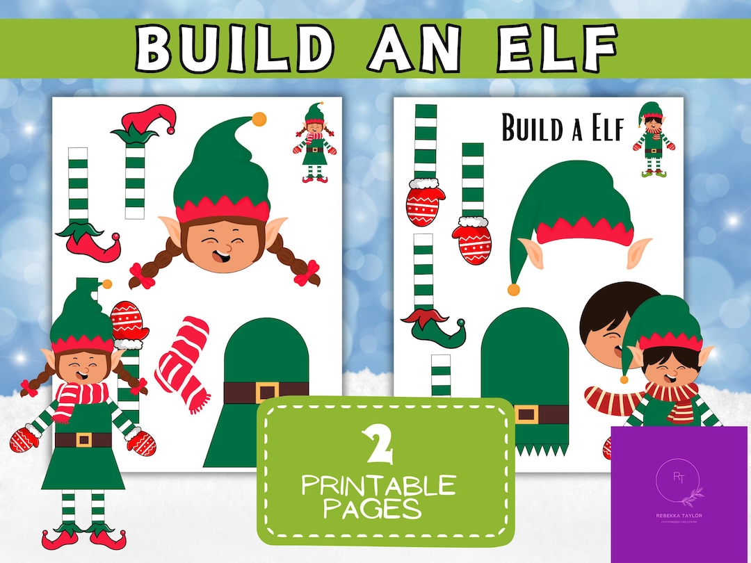 Build an Elf Craft | Christmas Printable Activity | PDF Download, Kids ...