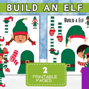 Build an Elf Craft | Christmas Printable Activity | PDF Download, Kids ...